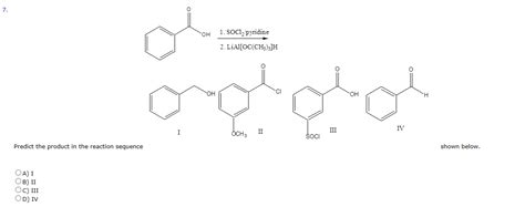 Solved Predict The Product In The Reaction Sequence