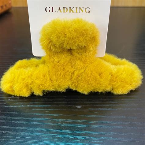 Fluffy Korean Style Hair Clam Large Yellow Women S Fashion Watches Accessories