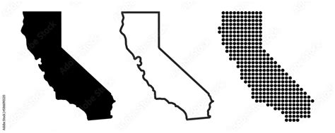 California Map Contour California State Map Glyph And Outline