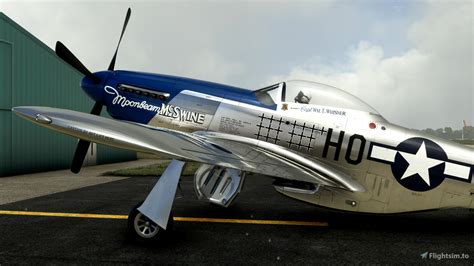 P 51d Mustang Moonbeam Mcswine N51vl For Microsoft Flight Simulator