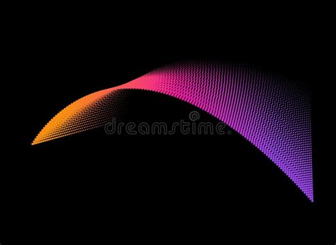 Vector Abstract Halftone Dots Background With Dynamic Waves Colorful Comic Stock Vector