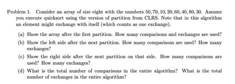 Solved Problem 1 Consider An Array Of Size Eight With The Chegg Com