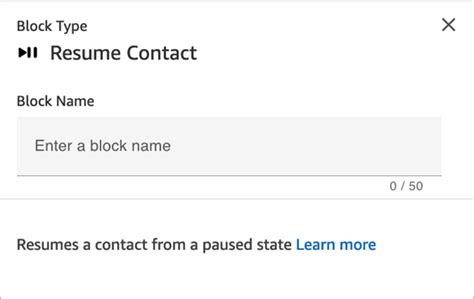 Amazon Connect에서 흐름 블록 고객 응대 재개 재개 Amazon Connect