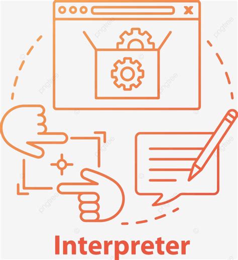 Thin Line Interpreter Icon For It Support And Testing Vector Customization Software