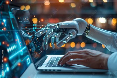 Robotic Process Automation RPA Technology To Automate Business Tasks With AI Concept With