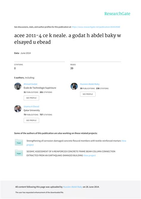 Pdf Approaches For Finite Element Simulations Of Frp Strengthened Concrete Beams And Slabs