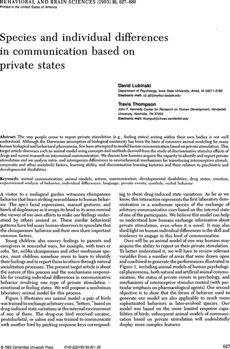 Behaviorism Introspection And The Minds I Behavioral And Brain