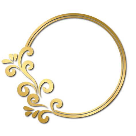 Gold Vintage Frame Clipart Vector Luxury Golden Circle 57 Off