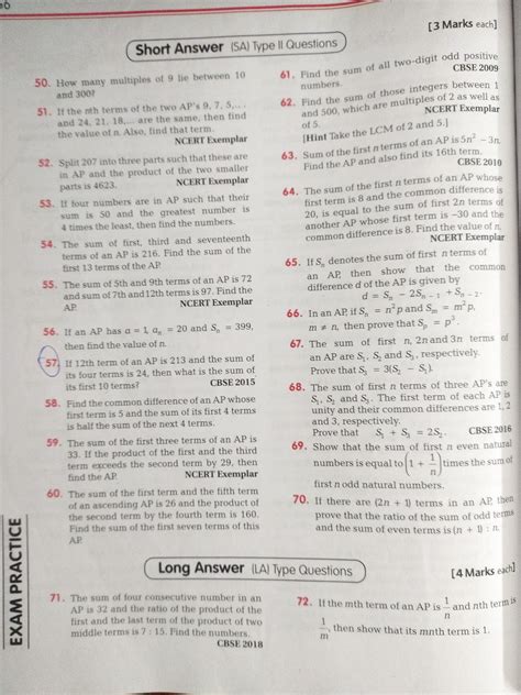 Chapter 5arithmetic Progression Maths Assignment Teachmint
