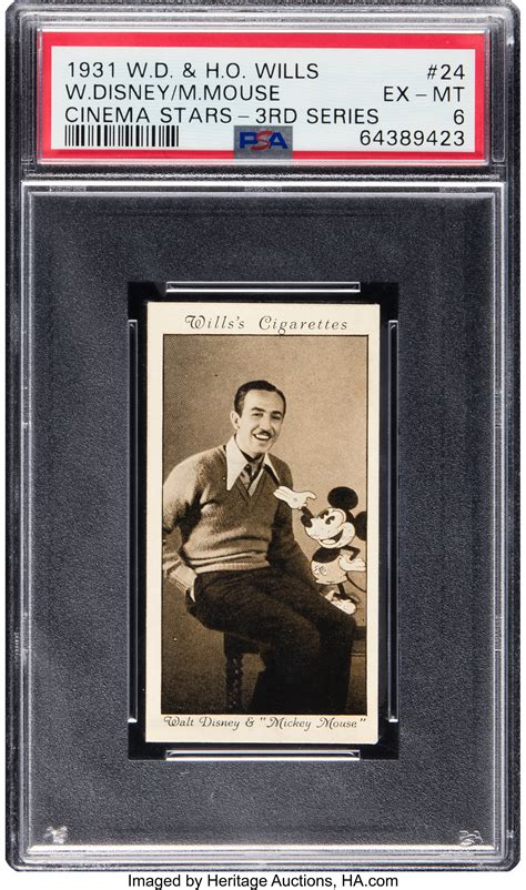 1931 Wills Cigarettes Cinema Stars 3rd Series Walt Disneymickey