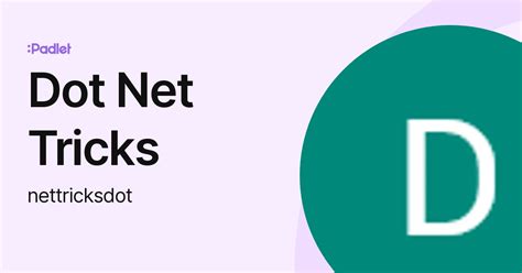 Dot Net Tricks Nettricksdot Profile Padlet