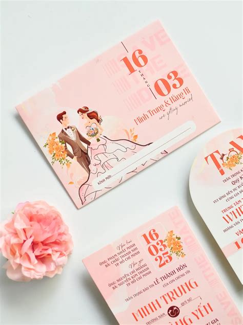 Thiệp Cưới Chibi Ngọt Ngào Như Tình Yêu