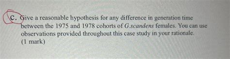 Solved C ﻿give A Reasonable Hypothesis For Any Difference