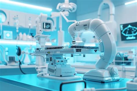 Futuristic Artificial Intelligence Robotic Arm Operates In A High Tech Research Laboratory With