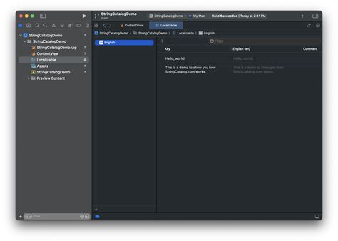 Xcode Localization String Catalog