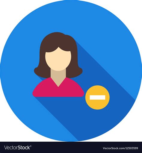 Delete Female Profile Royalty Free Vector Image