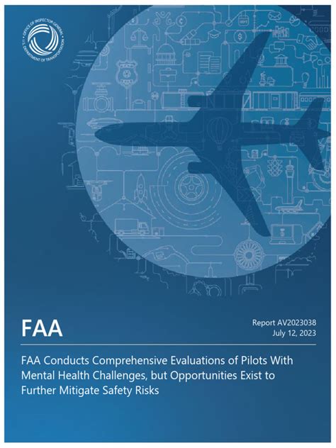 Faa Pilot Mental Health Final Report07122023 Pdf Mental Disorder