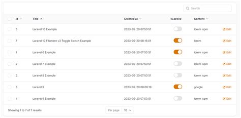 Laravel 10 Filament V3 Toggle Switch Example
