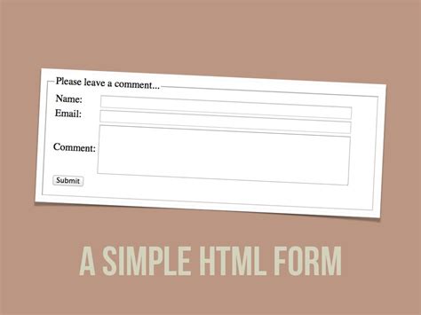 a simple html form