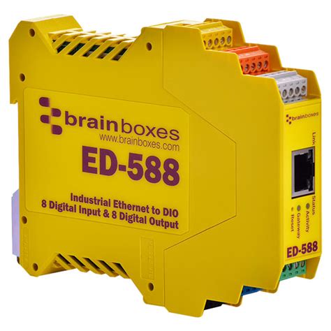 Brainboxes Ed 588 Ethernet To 8 Digital Inputs 8 Digital Outputs Rs485 Gateway Rapid Electronics