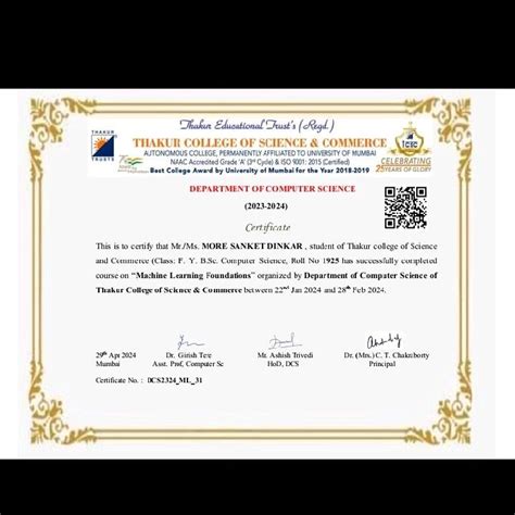 Completed A Course In Machine Learning Sanket More Posted On The