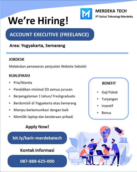 Lowongan Kerja Account Executive Freelance Di Pt Solusi Teknologi Merdeka Merdeka Tech