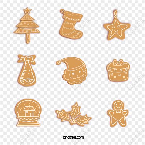 만화 크리스마스 진저 브레드 양말 일러스트 크리스마스 트리 일러스트 산타 일러스트 Png 일러스트 무료 다운로드 Lovepik