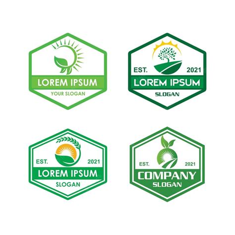 농장 로고 농업 로고 벡터 프리미엄 벡터