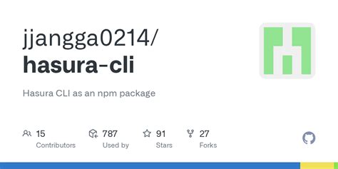 github jjangga0214 hasura cli hasura cli as an npm package