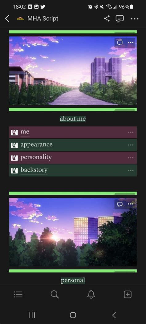 Mha Script Template Notion