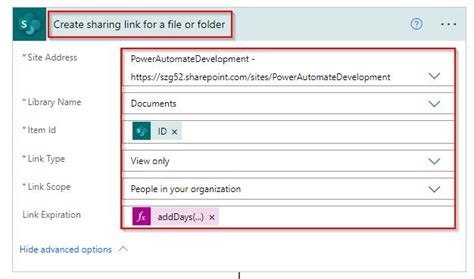 How To Create A Sharing Link For A File Or Folder Using Power Automate