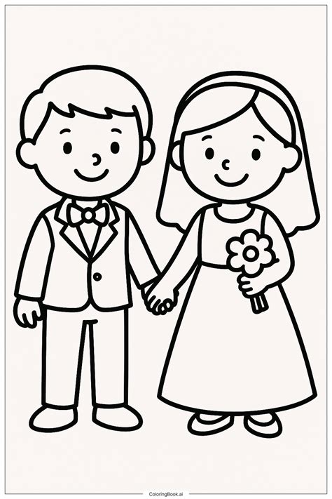 결혼식 파티 아이들 색칠하기 페이지 무료 Pdfandpng 인쇄 가능