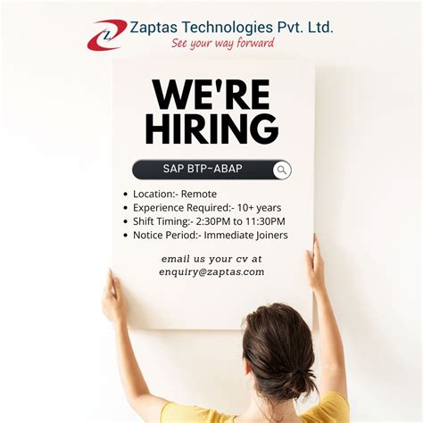 Hiring Sapjobs Sapabapjobs Sapbtpabapjobs Remotejobs Zaptas