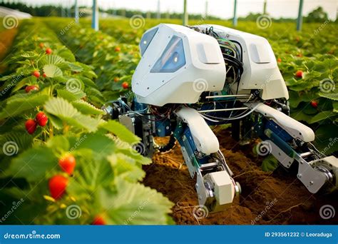Robotic Arm Harvesting Lettuce In Indoor Farm Royalty Free Stock Image