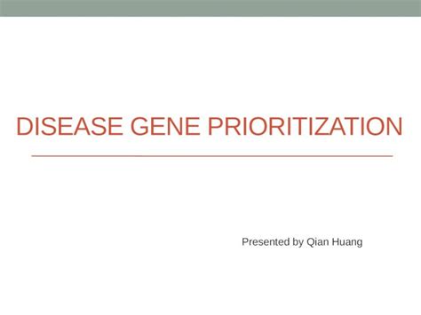Pptx Disease Gene Prioritization Dokumentips