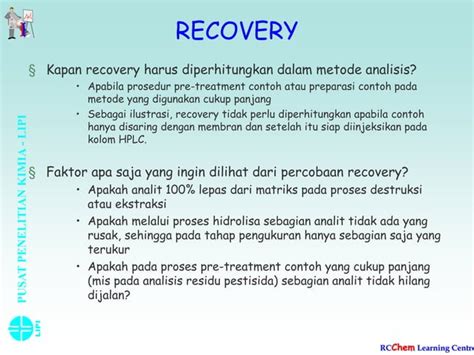 Recovery Ppt