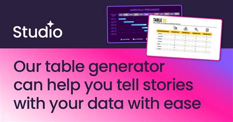 Free Table Chart Maker Creative Fabrica