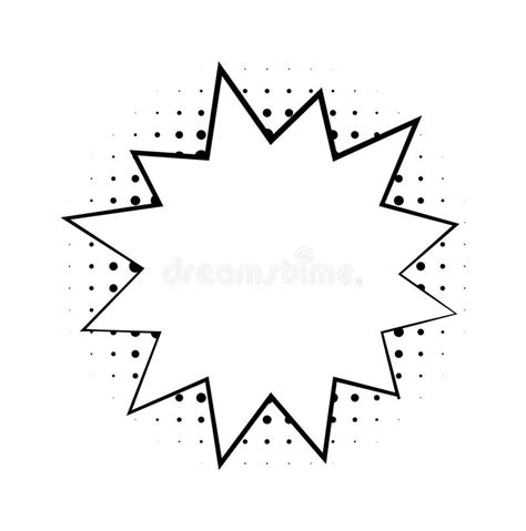 Comic Speech Bubbles With Halftone Cartoon Empty Balloon Message Vector Blank Chat Stock