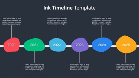 Dark Theme Timeline Slide Slidekit