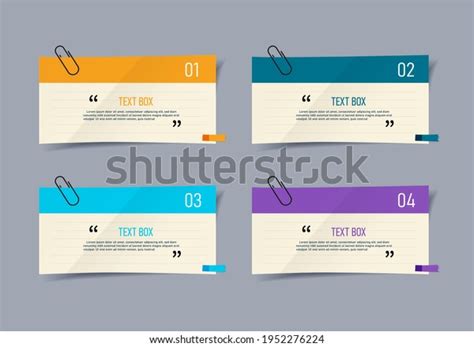 Text Box Design Note Papers Mock 库存矢量图（免版税）1952276224 Shutterstock