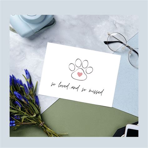 Dog Sympathy Card Printable Pet Condolence Card Pet Sympathy Pet
