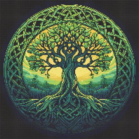 Celtic Tree Of Life 8 Cross Stitch Pattern Digital Download Etsy