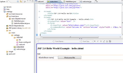 Java Jsf Web Project Tag Invisible Stack Overflow