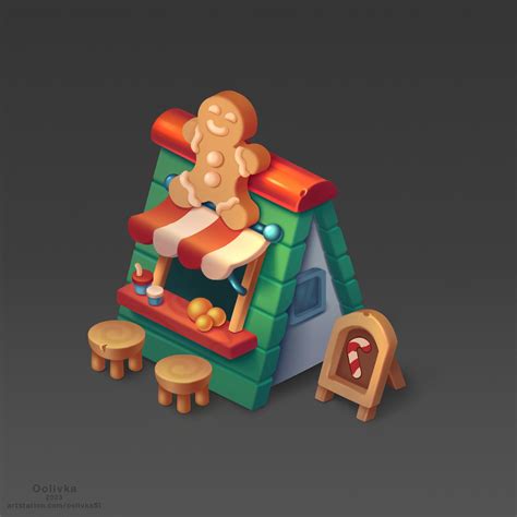 3d модель небольшого дома с едой на столе