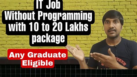 it jobs without programming with high package it jobs without coding