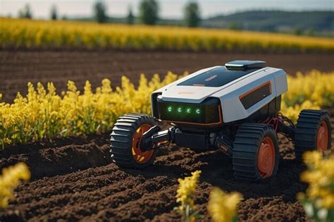 Premium Photo Autonomous Farming Robot In A Techdriven Field