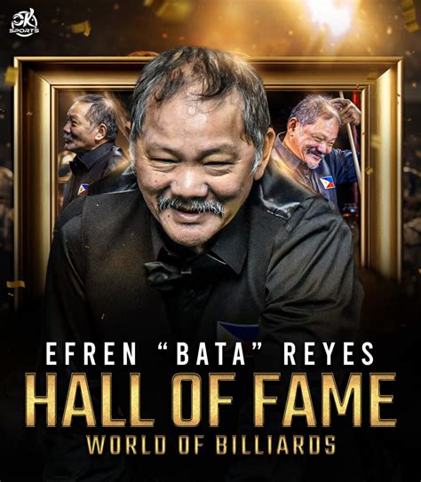 Billiard Legend Efren ‘bata Reyes Inducted Into World Hall Of Fame
