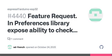 Feature Request In Preferences Library Expose Ability To Check If A Key Exists Already · Issue