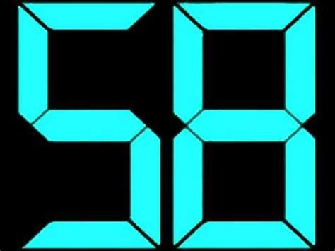 Second Clock Countdown Timer Digital Blue YouTube