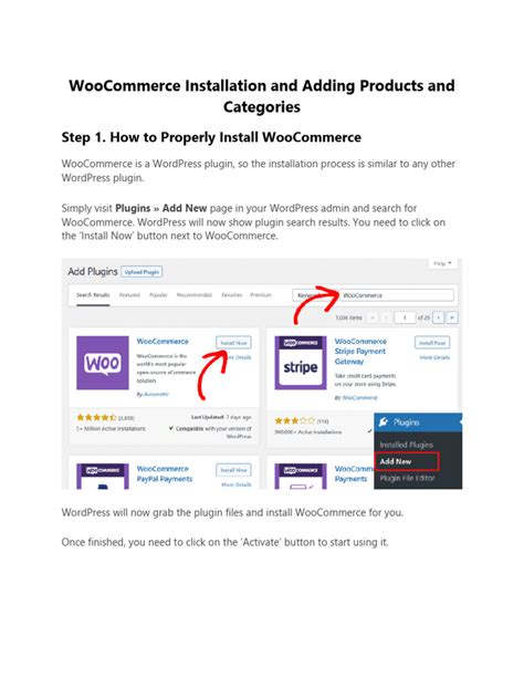 Woocommerce Installation And Adding Products And Categories Pdf